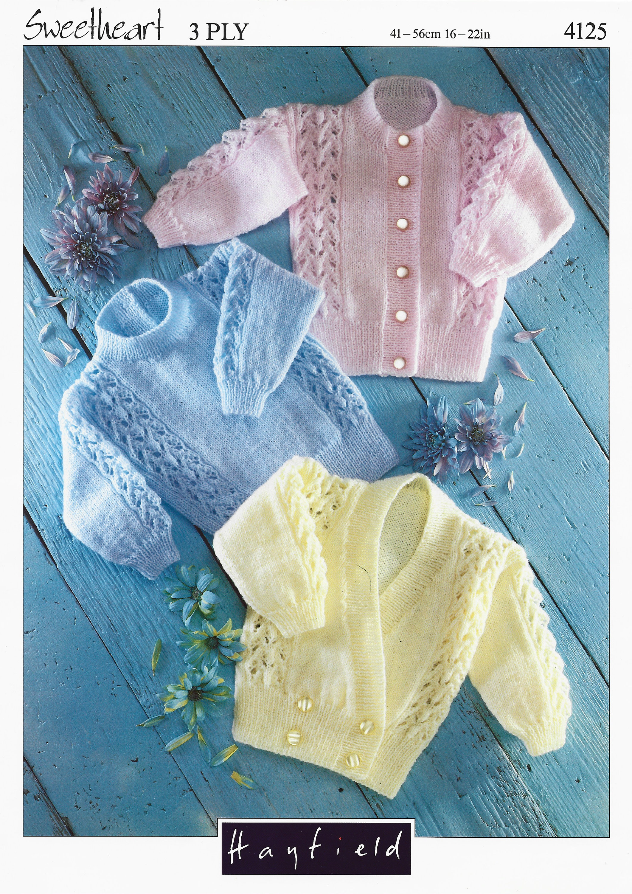 PDF Knitting Pattern 3-ply Yarn Baby Cardigan and Jumper Knitting ...