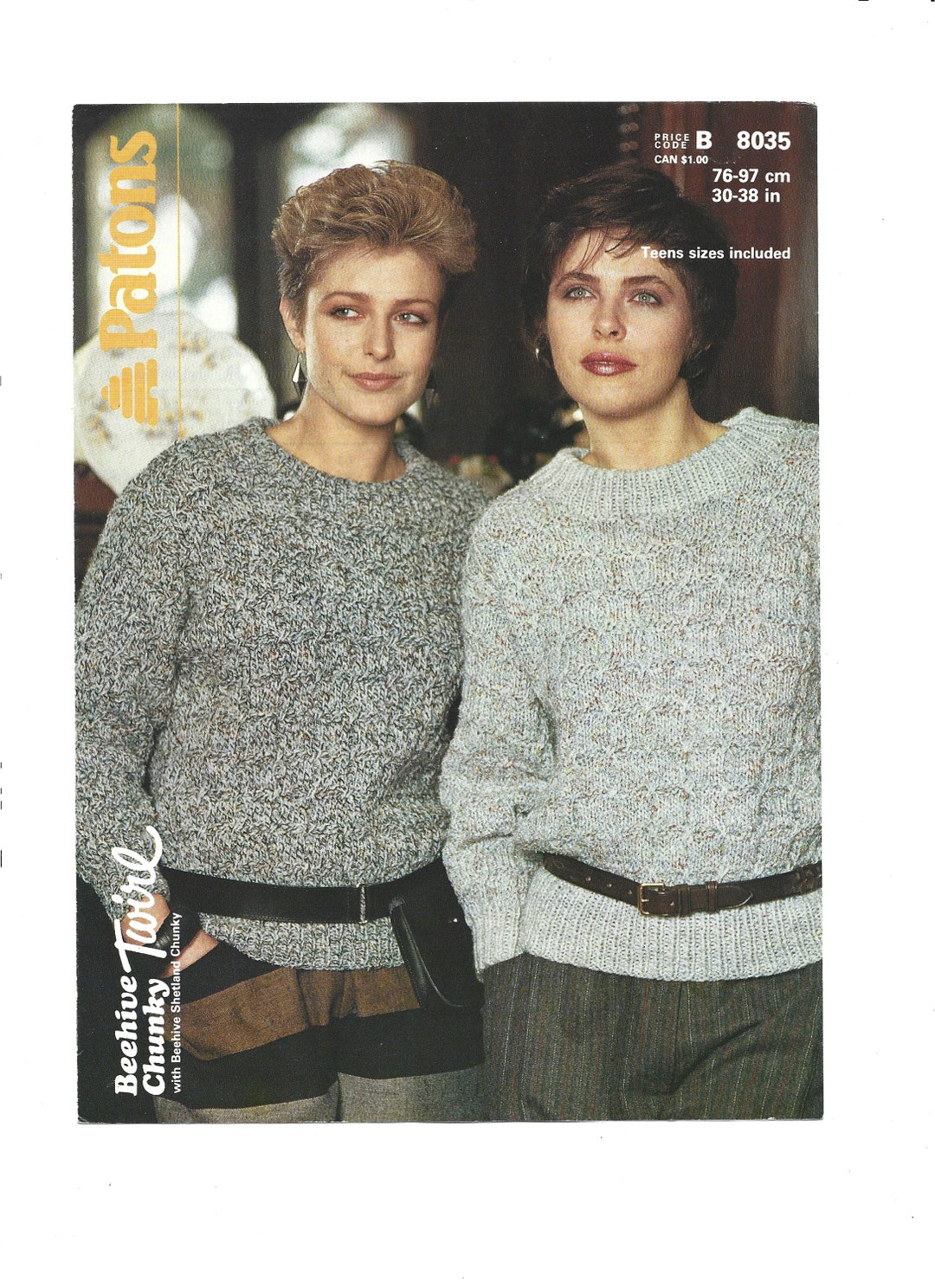 Knitting Pattern Chunky Jumper Knitting Pattern PDF - Etsy