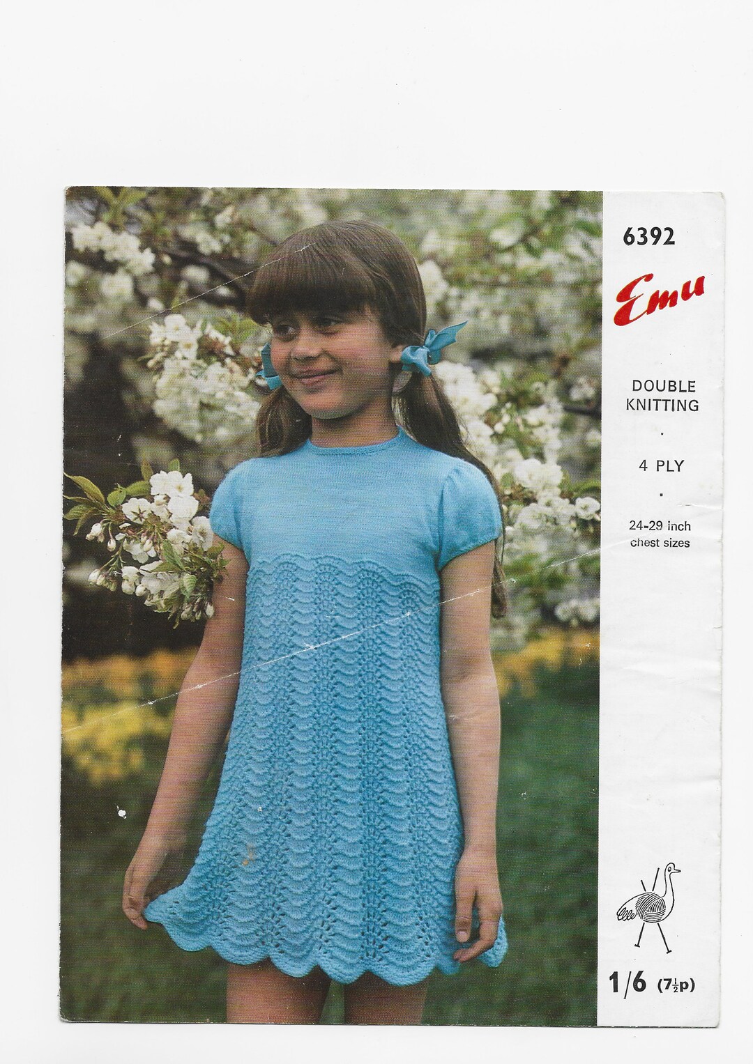 PDF Knitting Pattern Double Knitting 4-ply Knitted Dress Knitting ...