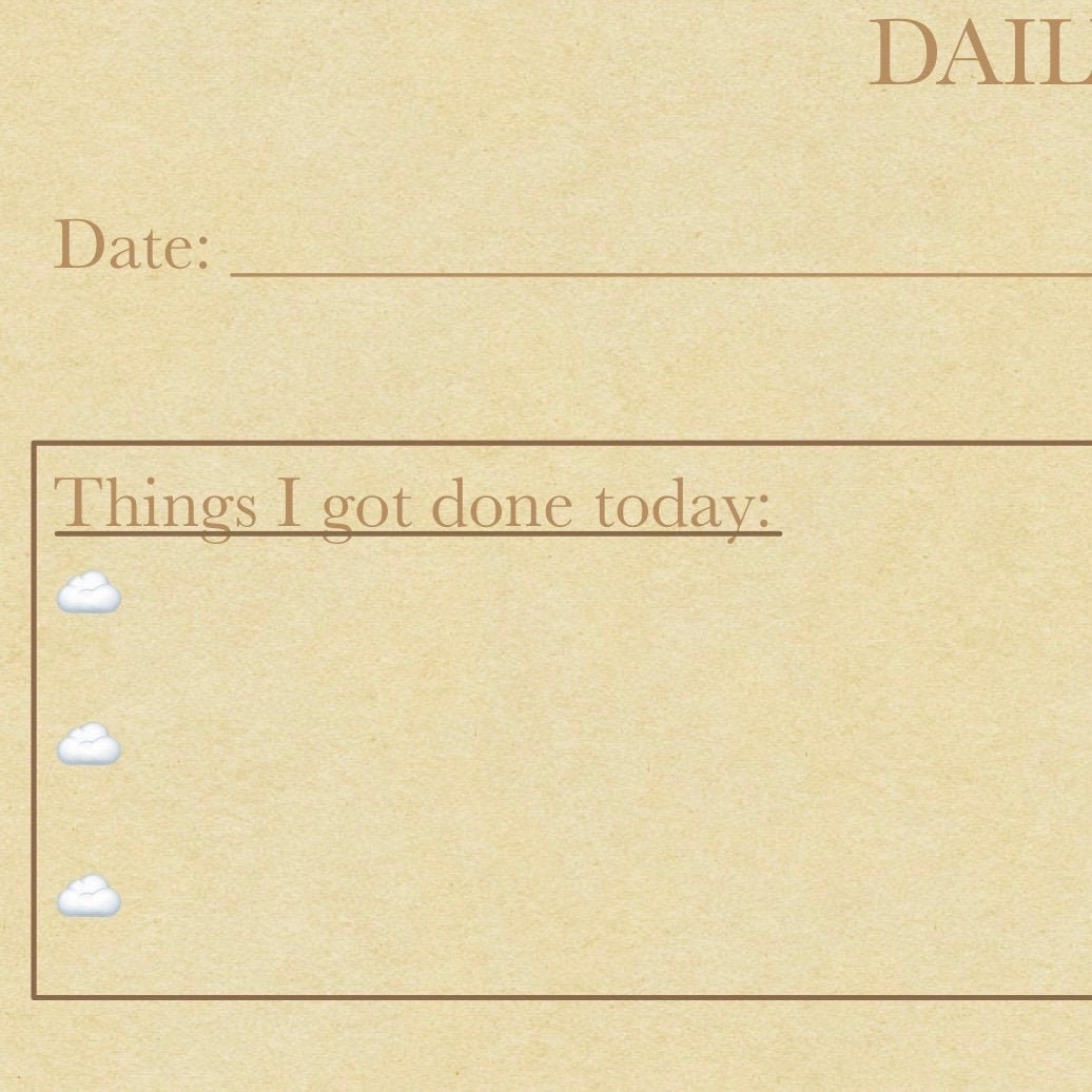 Daily Journal Page BEIGE - Etsy