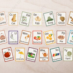 Nature Alphabet Flash Cards Printable [PDF] - Early Learning Montessori ...