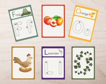 Nature Alphabet Flash Cards Printable [PDF] - Early Learning Montessori ...
