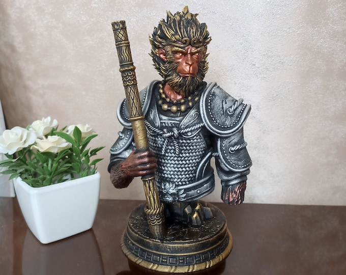 Monkey King Bust, Sun Wukong Figure, Black Myth Statue 16 Cm - Etsy