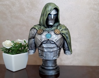 Dr. Doom 3D Printed Bust Villainous Fan Art Hand-painted Decor - Etsy