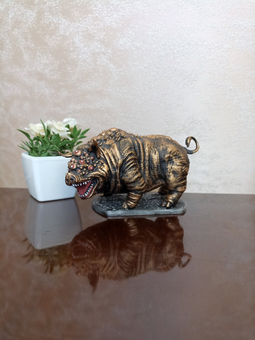 Bloodborne Maneater Boar Boss Hunter Figure - Etsy