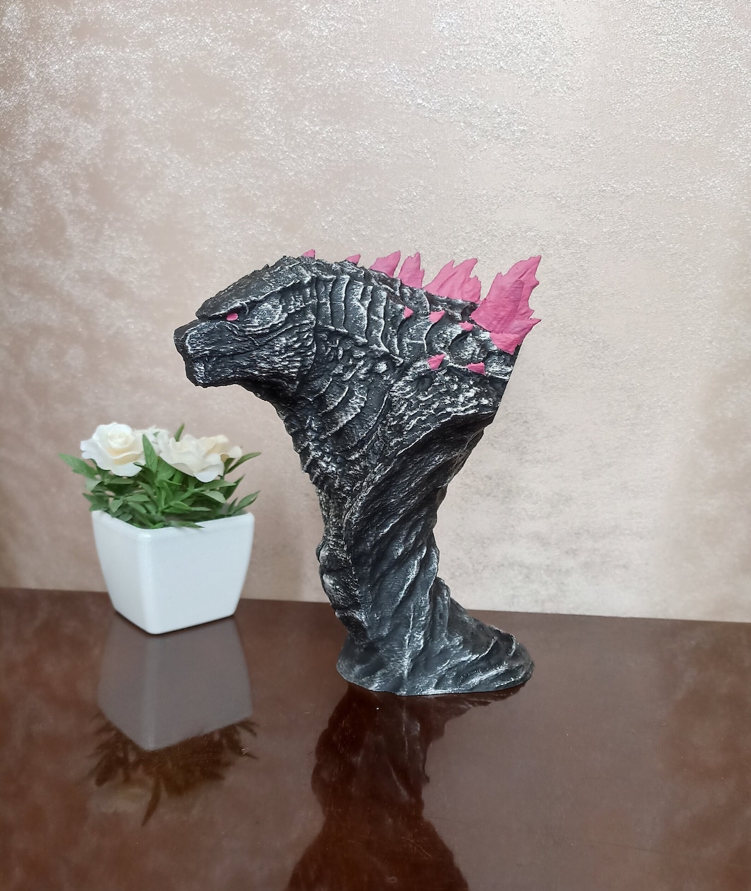 Godzilla Bust, the New Empire Statue - Etsy