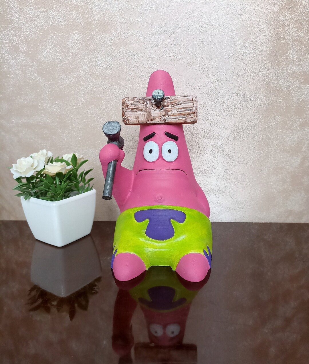 Hammered Patrick From Spongebob Squarepants Desk Decoration Figure - Etsy
