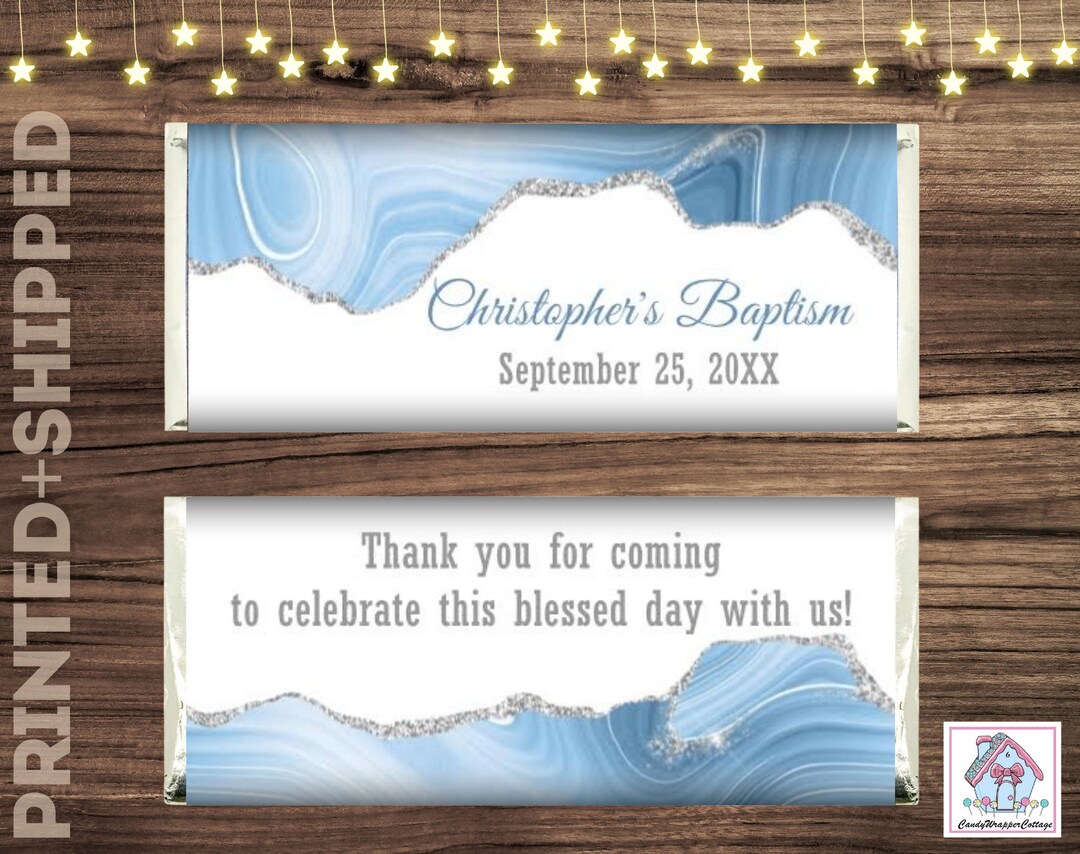 Baptism Christening Chocolate Candy Bar Wrappers With FOILS ...