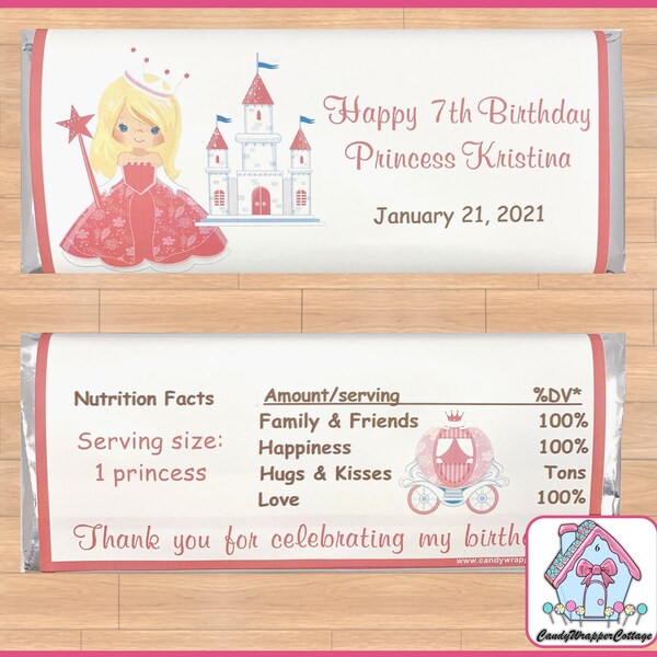 Princess Candy Bar - Etsy