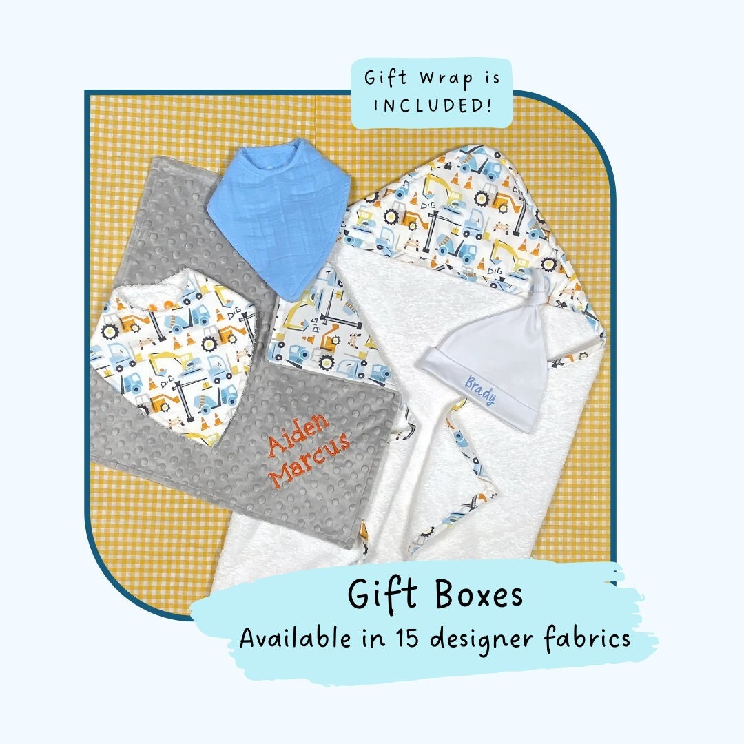 New Baby Gift Box, Baby Shower Gift Box, Newborn Gift Basket, Baby Boy ...