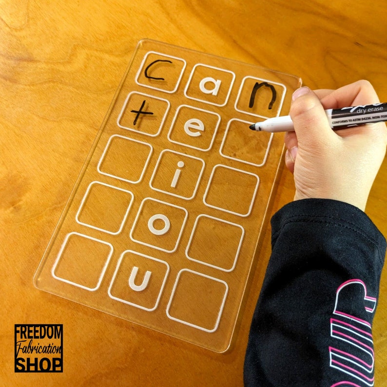 CVC Board Consonant, Vowel, Consonant Learning to Read Word Building ...