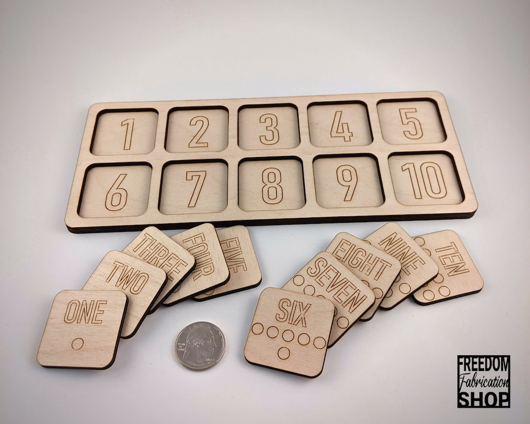 Ten Frame, 10 Frame, Math Manipulatives, Wooden Ten Frame, Montessori ...