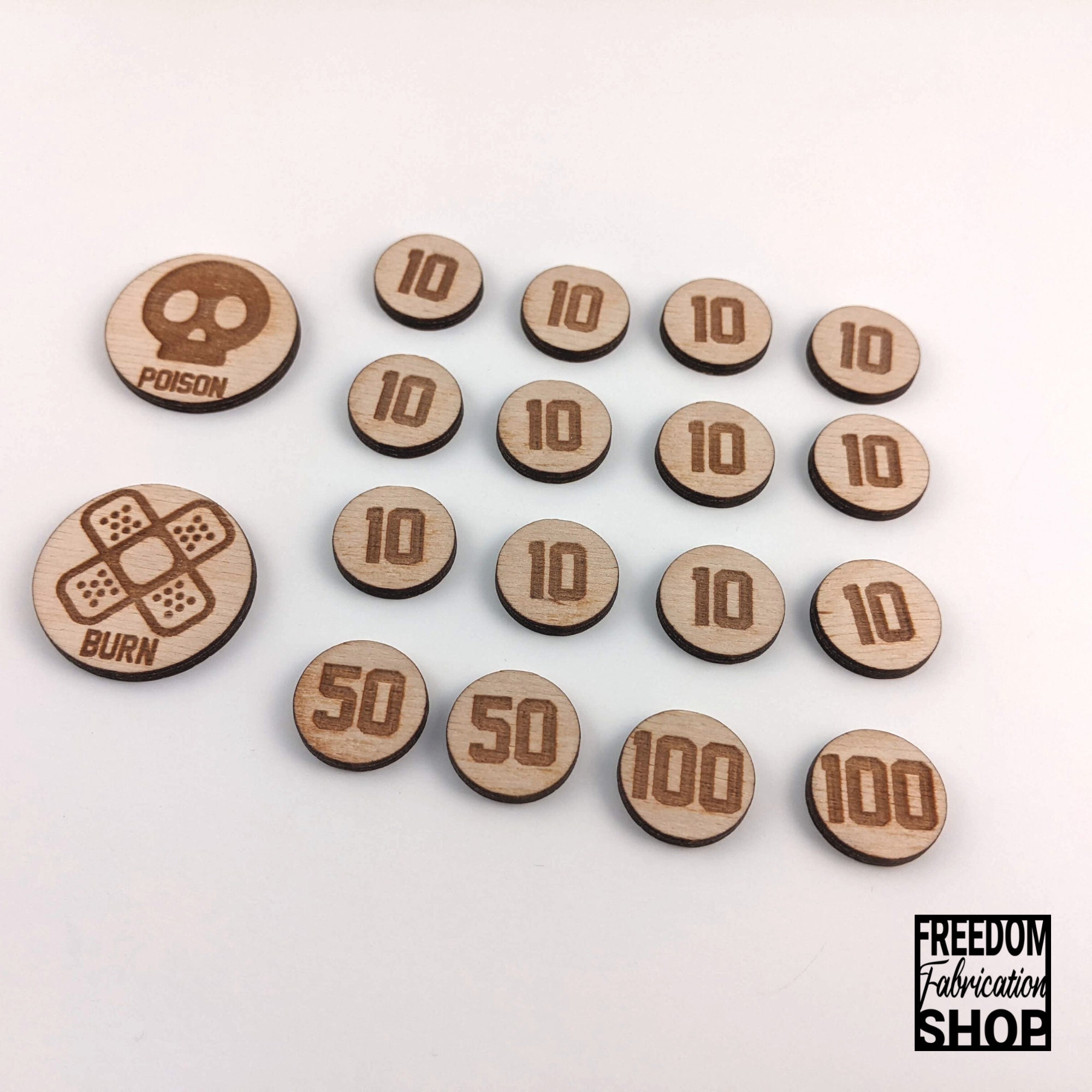 Pokémon TCG Wooden Damage Counters | Damage Markers | Damage Tokens - Etsy