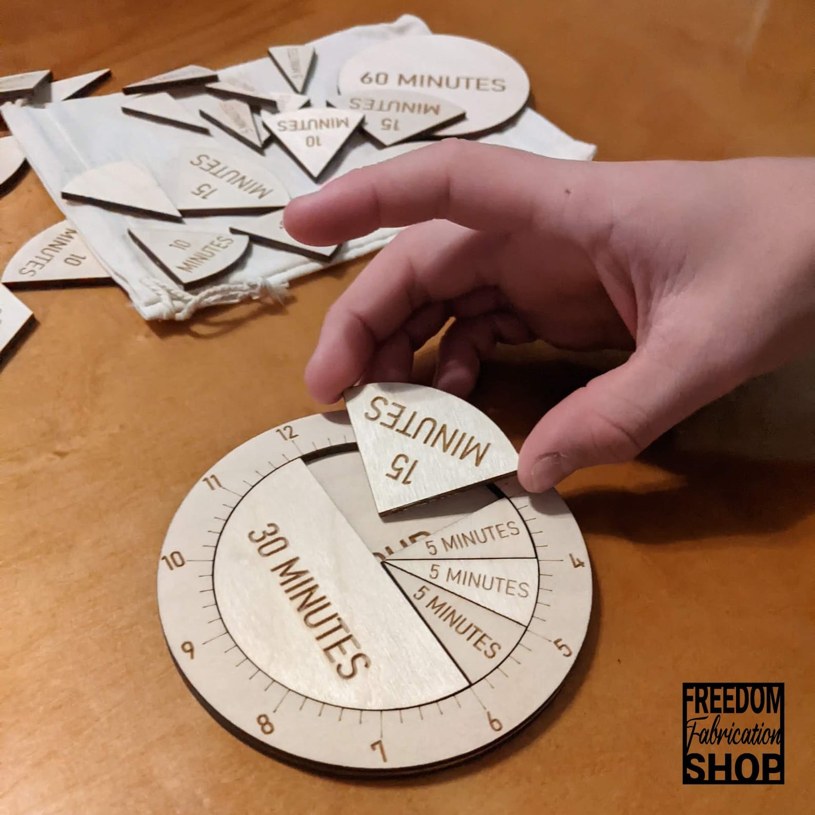 Time Fraction Learning Circles | Learn to Tell Time | STEM Montessori ...