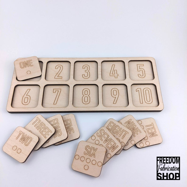 Wooden Ten Frame: Montessori Math Manipulative With Counting Tiles - Etsy