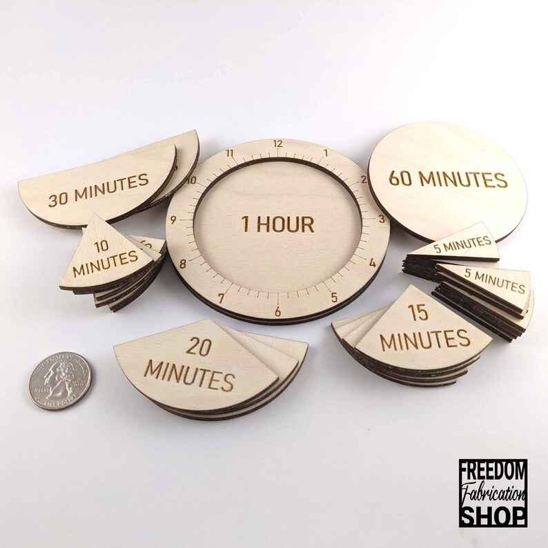 Time Fraction Learning Circles | Montessori Math Manipulatives for ...