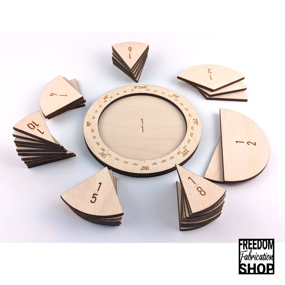 Wood Fraction Learning Circles: STEM Math Manipulatives - Etsy