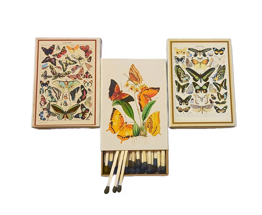 Handmade "beautiful Butterflies" Set of 3 Matchboxes | USA | 3-inch ...