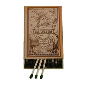 Handmade "vintage Bees" Set of Five Matchboxes | USA | 3-inch Black ...