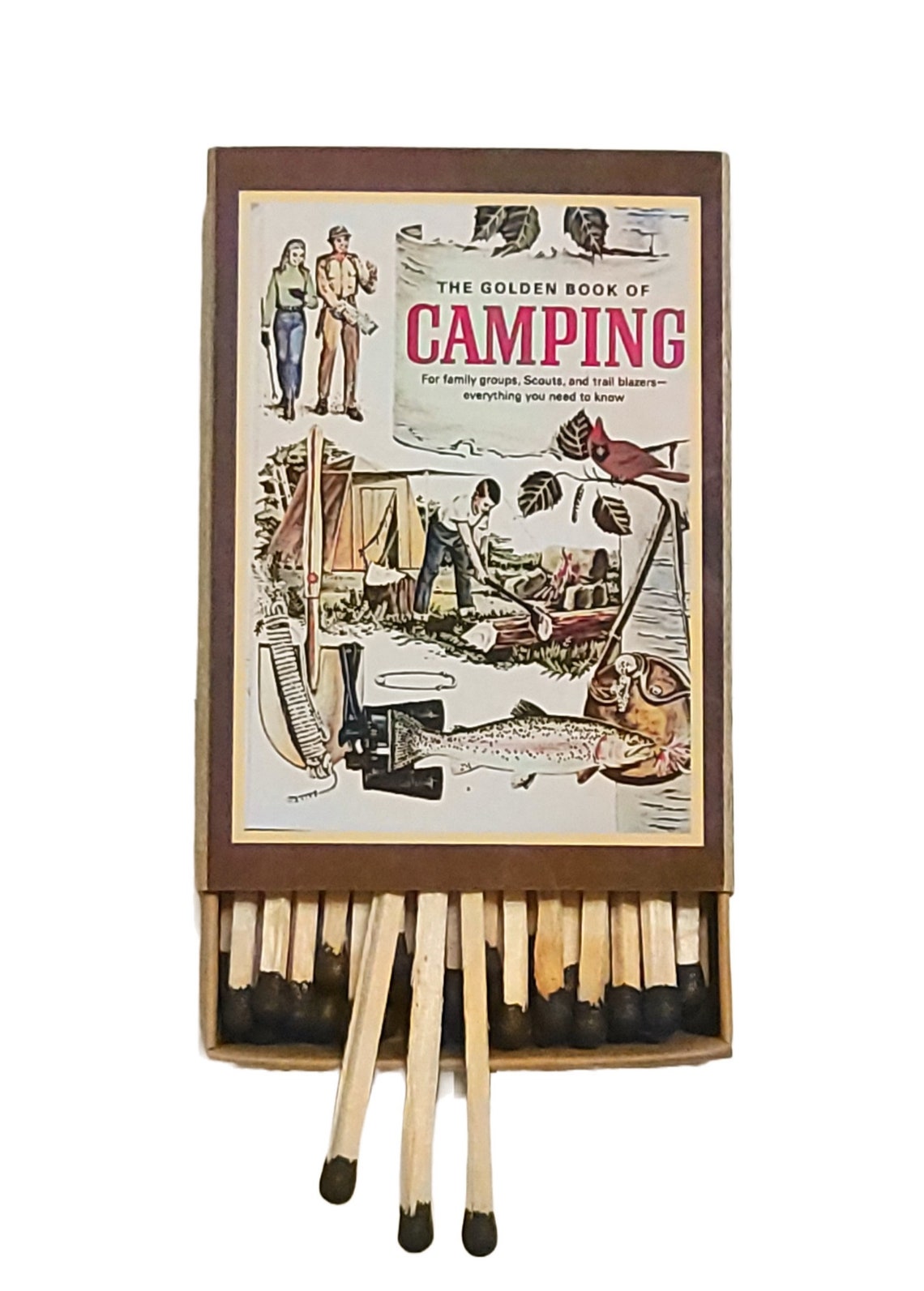 Vintage Camping Gear Matchbox Collection | Handmade | Vintage Ads ...