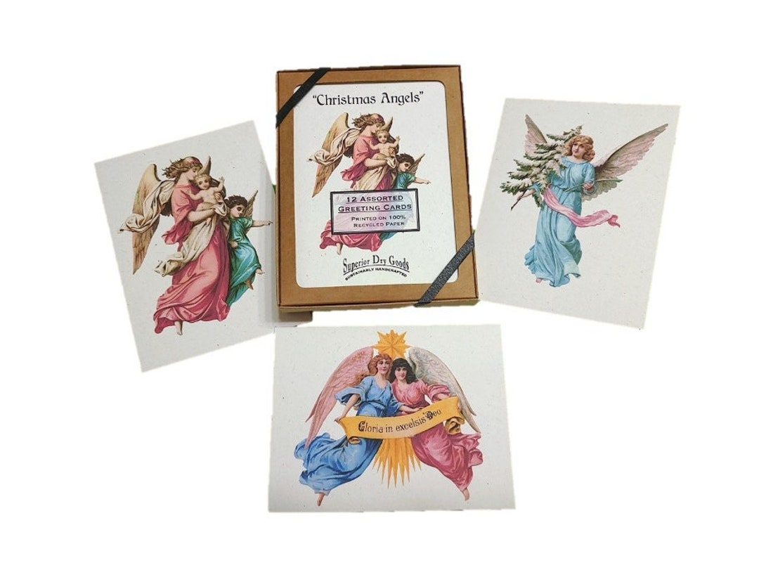 Christmas Angels Card Set of 12 | Religious | Recycled Greeting Cards ...