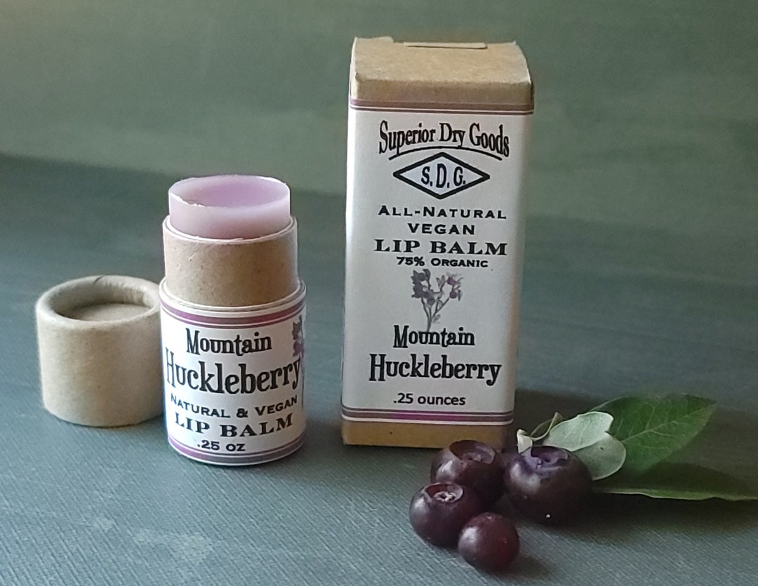 Huckleberry Vegan Lip Balm | All Natural | 0.3 Ounce | Amazing, Premium ...