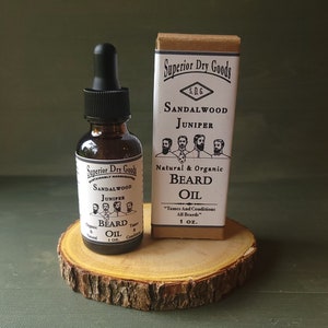 Sandalwood Juniper Natural Beard Oil | Handcrafted | Premium Essential ...