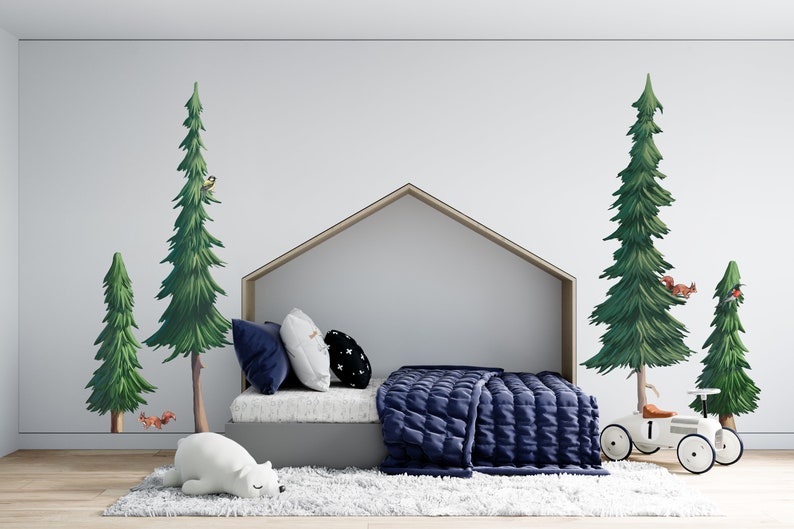 Large Pine Trees Wall Stickers Wall Decals Giant Tree Wall - Etsy
