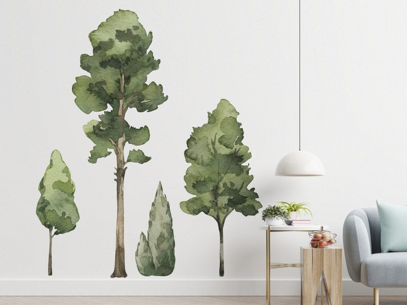 Big Trees Wall Stickers Animals Large Tree Wall Stickers - Etsy