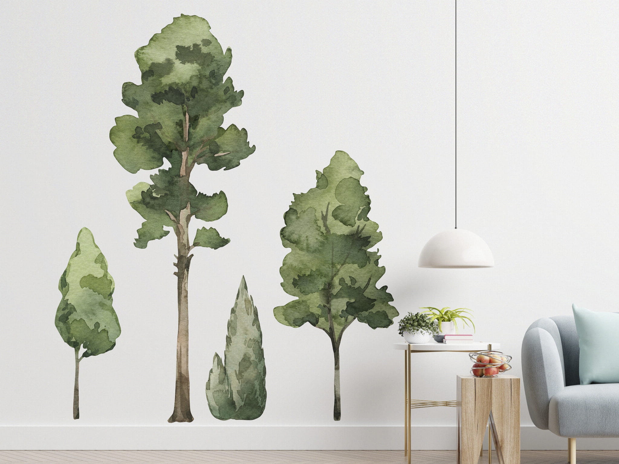 Large Trees Wall Stickers Set Forest Stickers Giant - Etsy