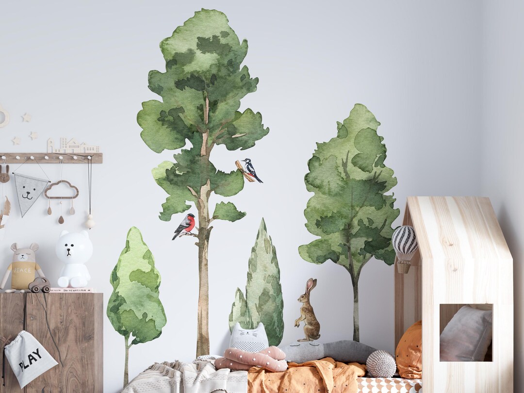 XXL Sticker Set Forest Trees Wall Sticker for Children's Room Big Set ...