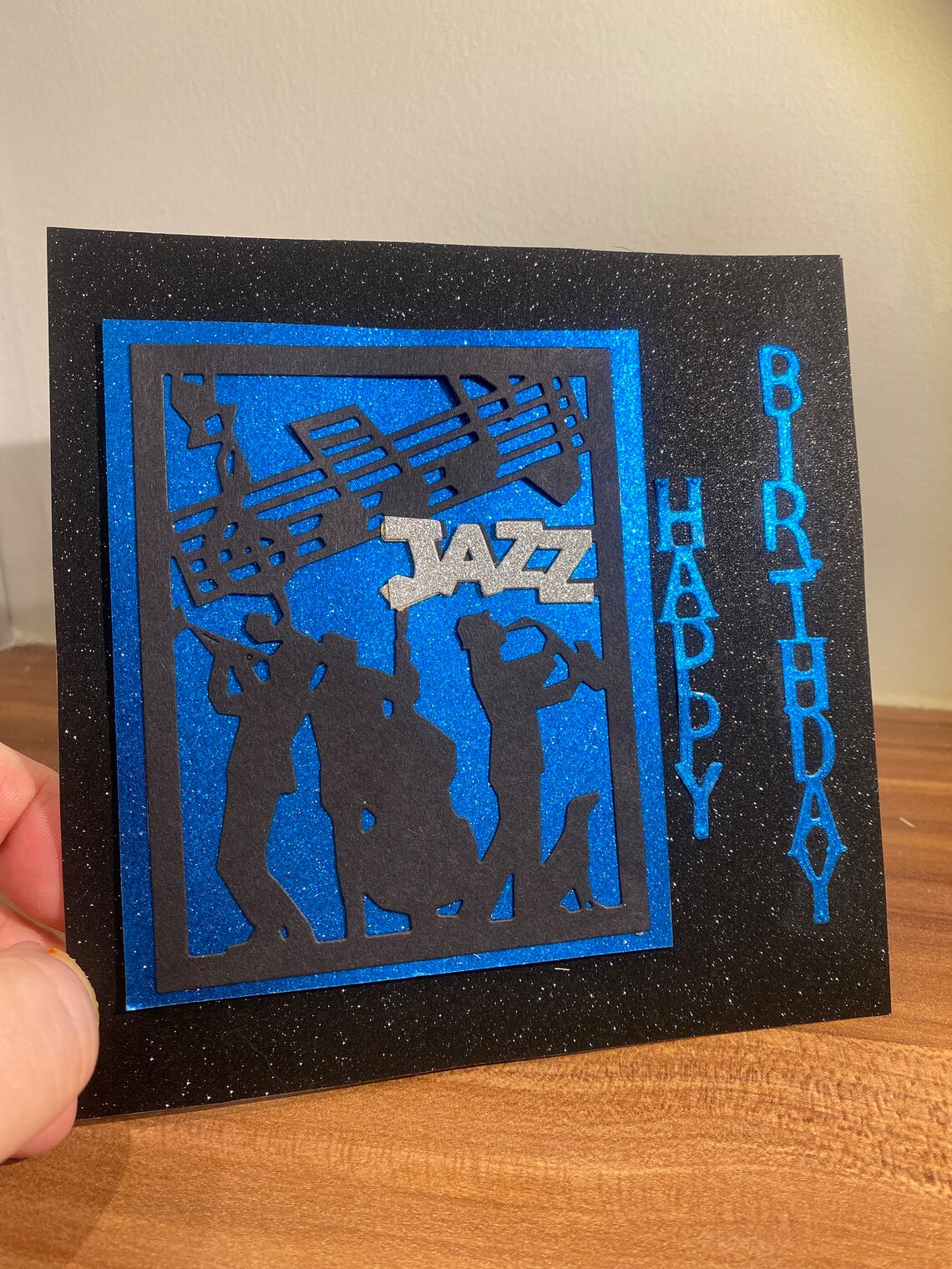 Stylish Jazz Birthday Card for Musicians or Music Lovers Alike Black ...