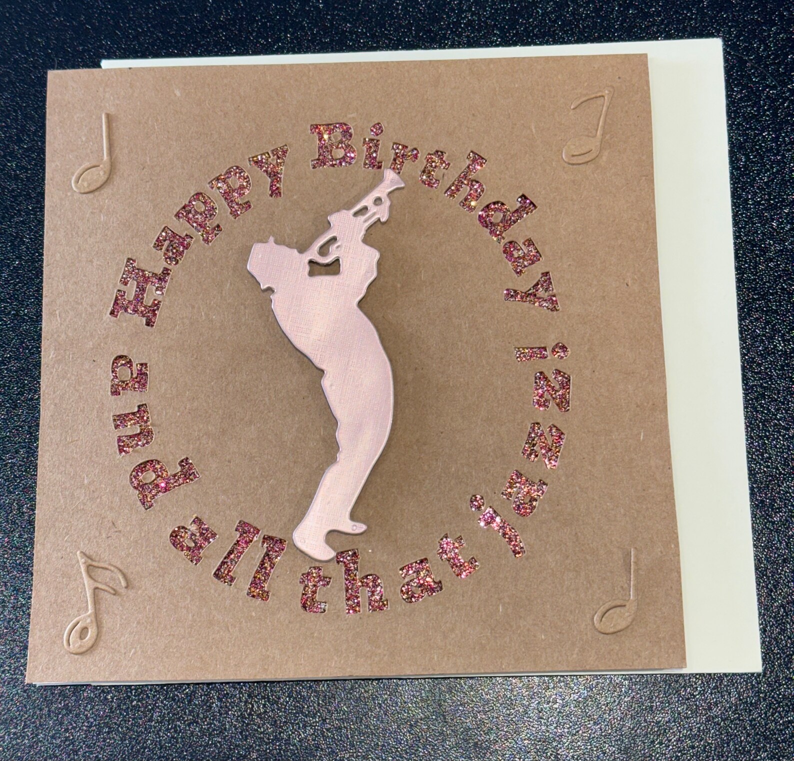 Jazz Inspired Birthday Card for Trumpeter, Trombonist , Jazz Lover Big ...