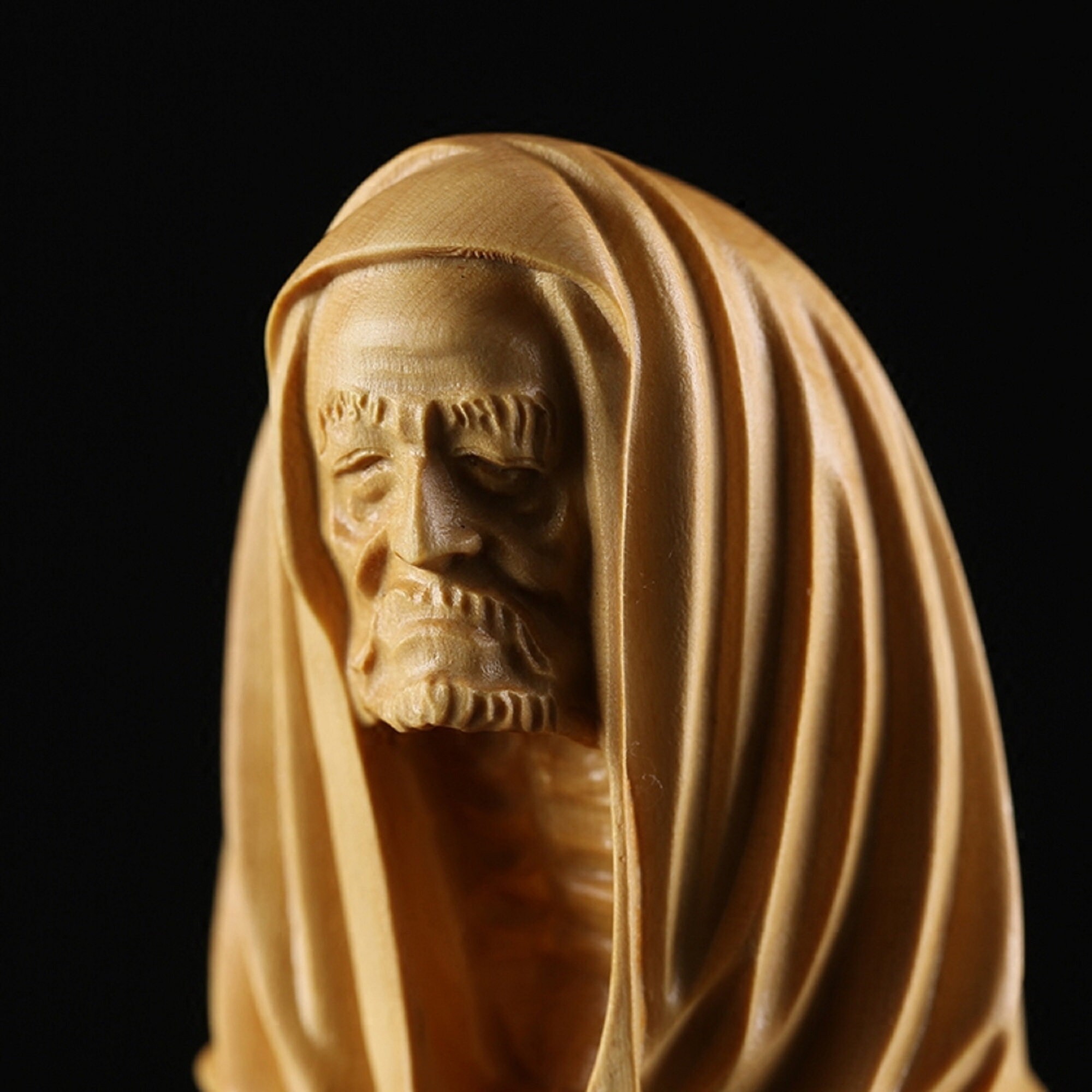 Wooden Old man Statue Hand Carving Decoration Craft Solid Wood | Etsy