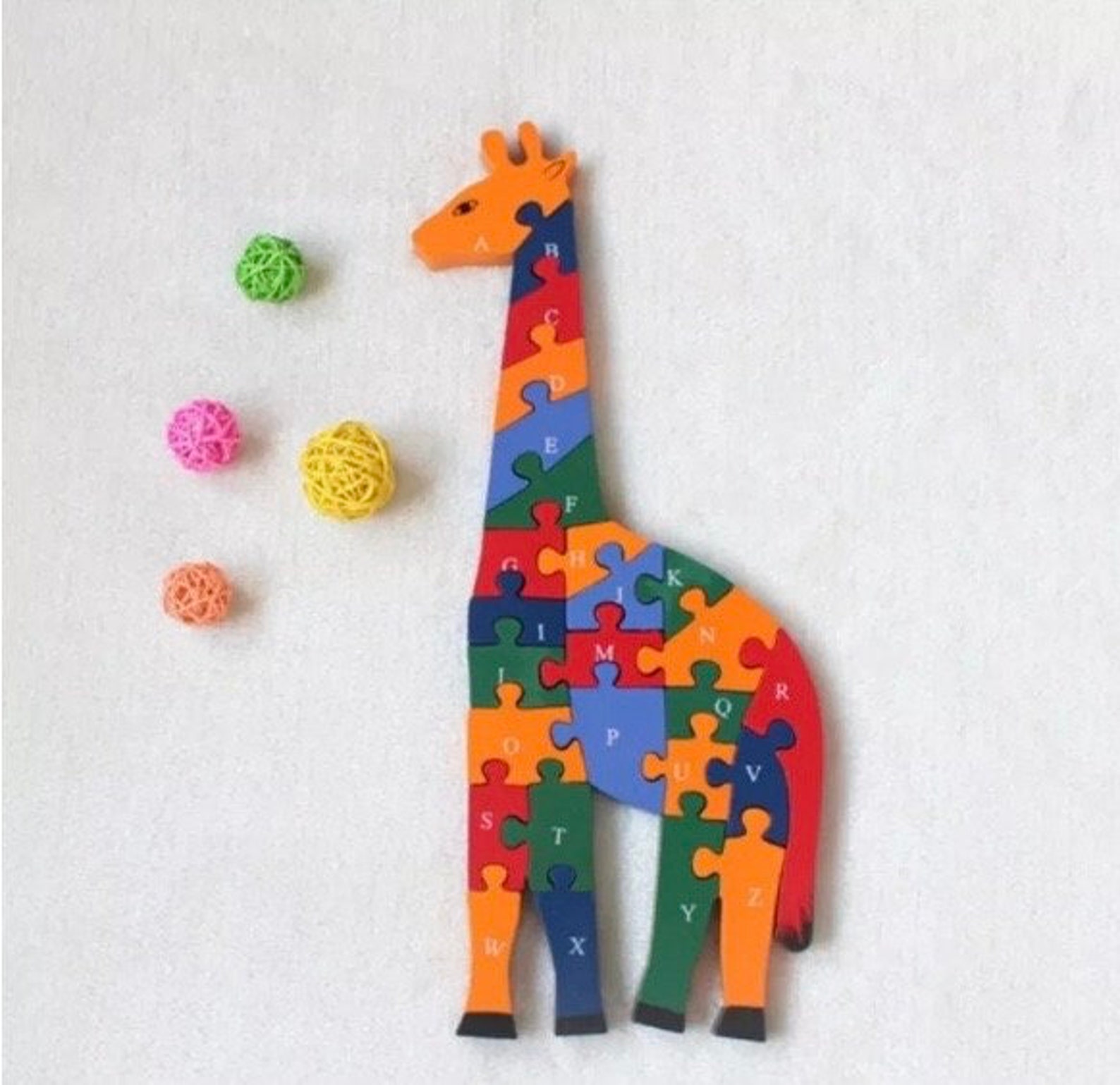 Giraffe Alphabet Puzzle Wooden Toys Education Toys Learning | Etsy Giraffe Alphabet Puzzle Wooden Toys Education Toys Learning | Etsy