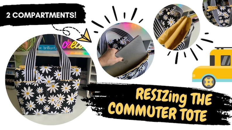 Sewspire Small Two Way Divided Interior Commuter Tote Bag Board PDF ...