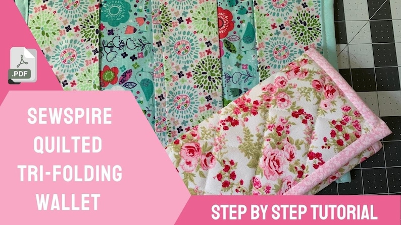 Sewspire Quilted Tri-folding Wallet Design Board PDF With Step by Step Video Tutorial - Etsy