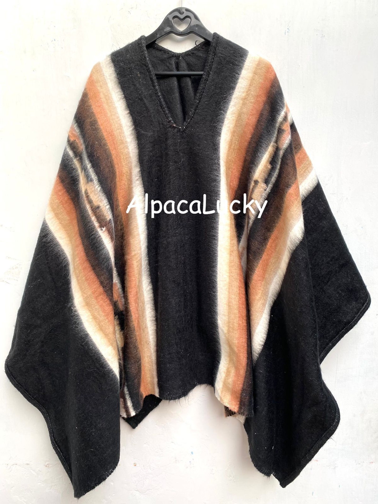 White Alpaca Poncho for Men and Woman, Alpaca Poncho, Poncho Alpaca ...