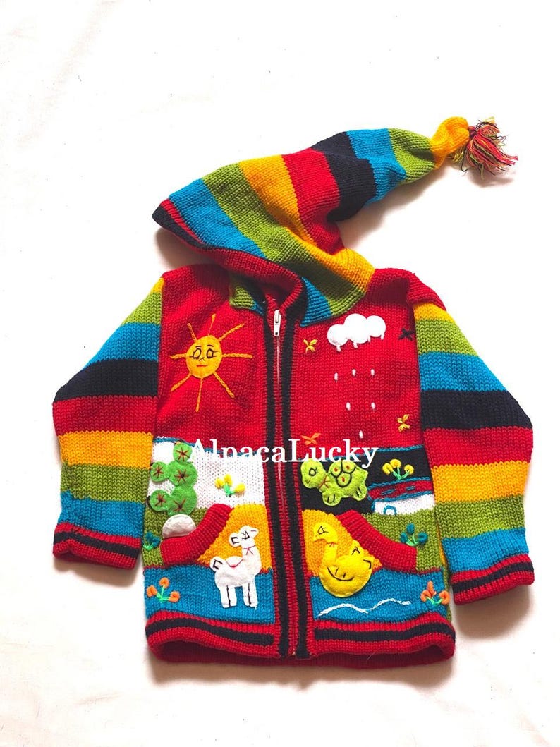 Children's Cardigan Kids Hooded Sweater Knitted, Jacket Toddler Hoodies ...