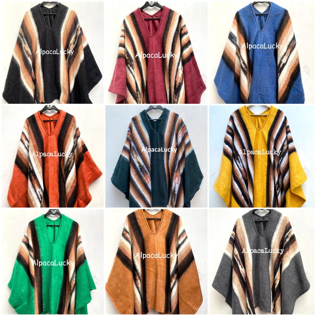 Alpaca Poncho for Men and Woman, Alpaca Poncho, Poncho Alpaca Wool ...