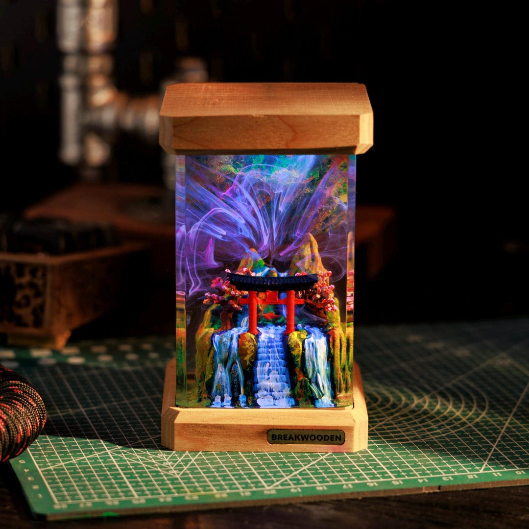 Torii Gate Resin Lamp, Japanese Landmark Art Night Light, Unique ...