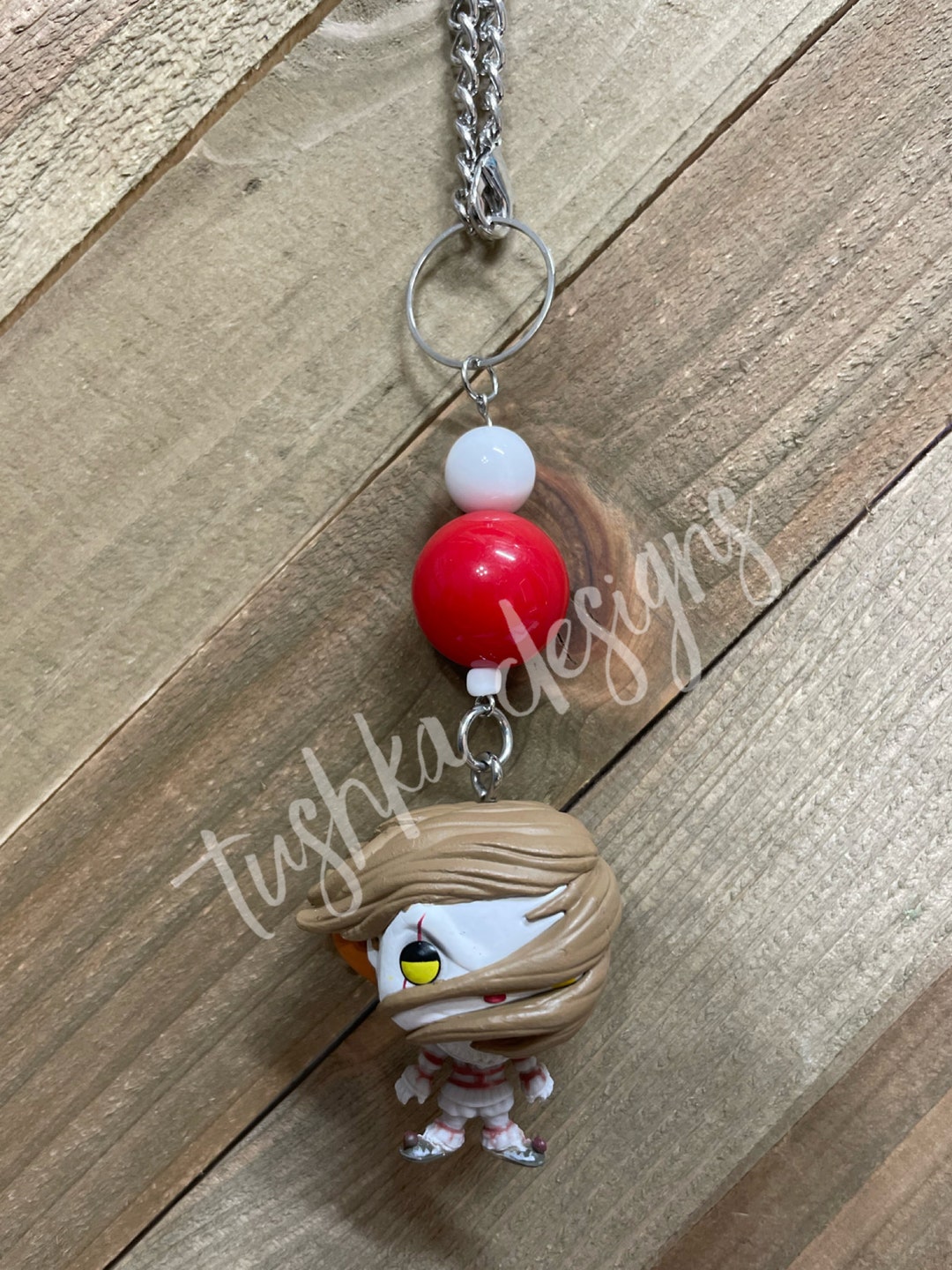 IT Pennywise With Wig Rearview Mirror Car Charm - Etsy
