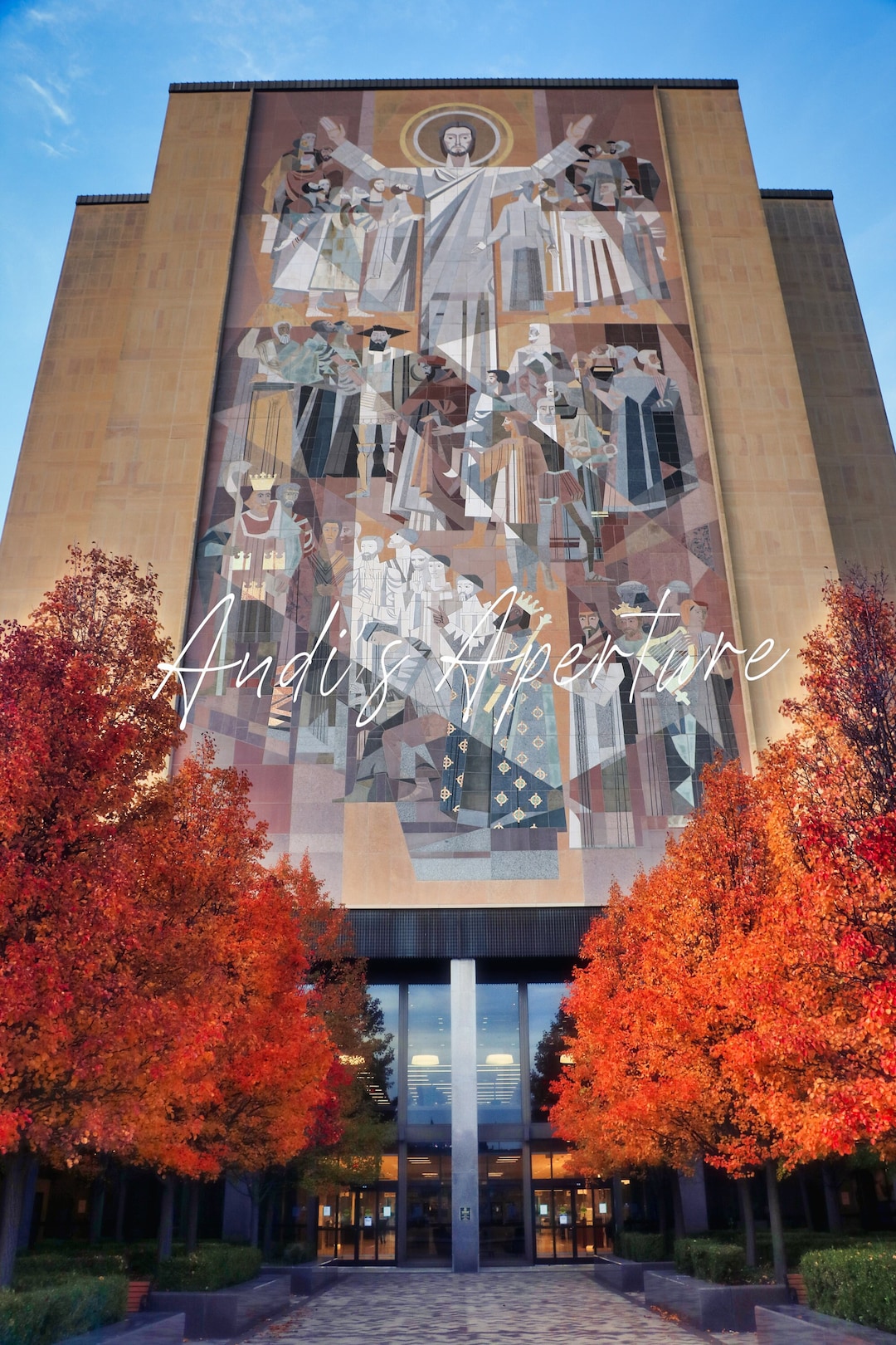 Campus Print, Touchdown Jesus, Notre Dame University, Photography ...