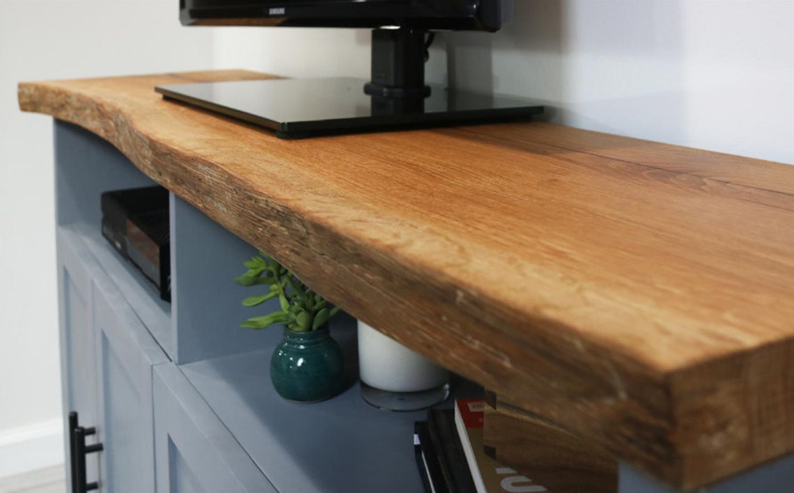 Live Edge TV Console Downloadable Plans. Nature-inspired Elegance ...