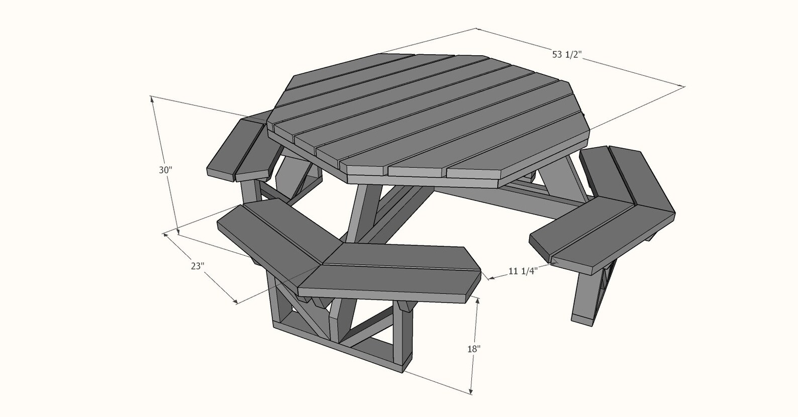 DIY Octagon Picnic Bench. Revamp Outdoor Gatherings: Comprehensive ...