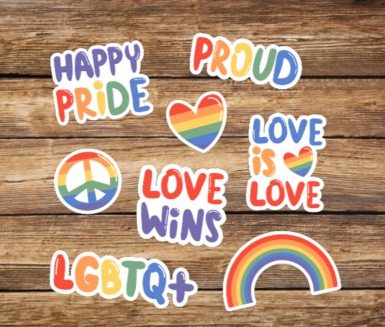 Pride Sticker Set Print and Cut Digital File. Unite in Love. - Etsy