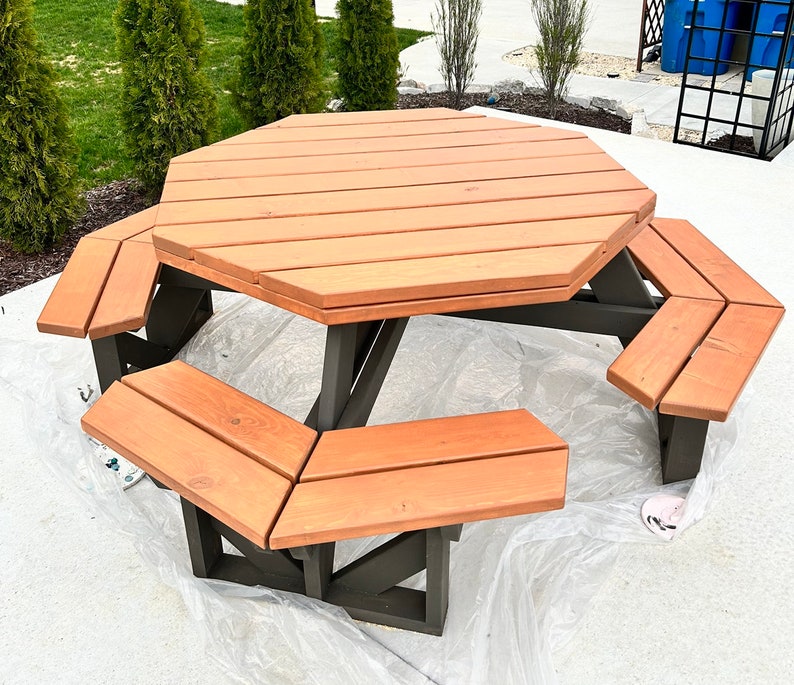 DIY Octagon Picnic Bench. Revamp Outdoor Gatherings: Comprehensive ...