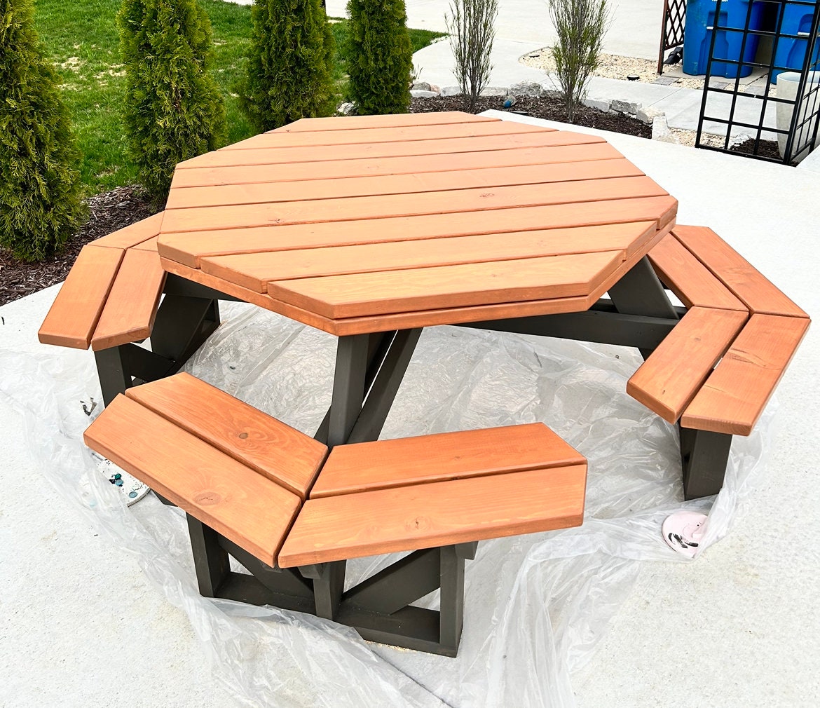 DIY Octagon Picnic Bench. Revamp Outdoor Gatherings: Comprehensive ...