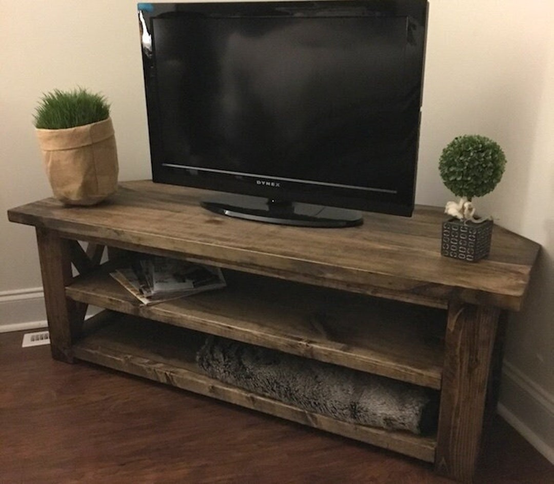 DIY Corner TV Console: Instantly Download Step by Step Digital Plans ...