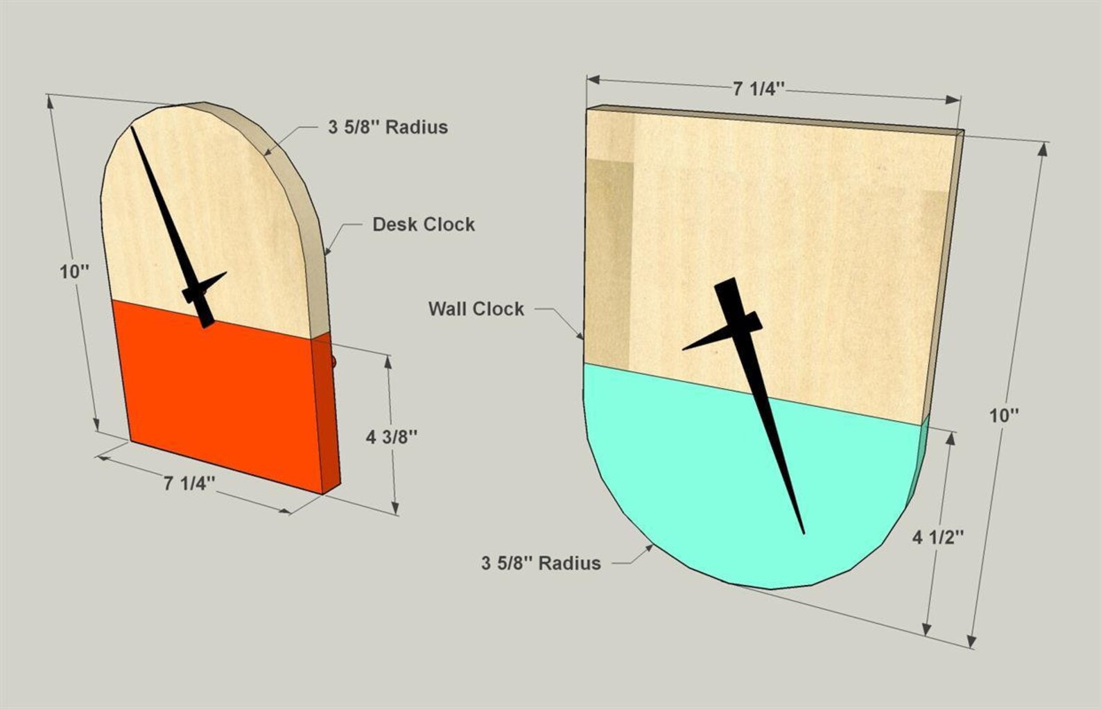 Modern Colourful Wall and Desk Clocks. Add Vibrance to Time ...